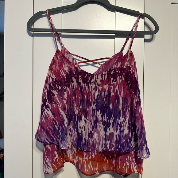Olivaceous | Tops | Spaghetti Strap Flowy Crop Top | Poshmark